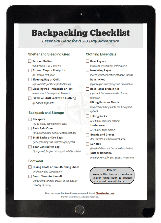 Resources - StepMassive: How to Plan a Backpacking Trip + Gear Tips for ...